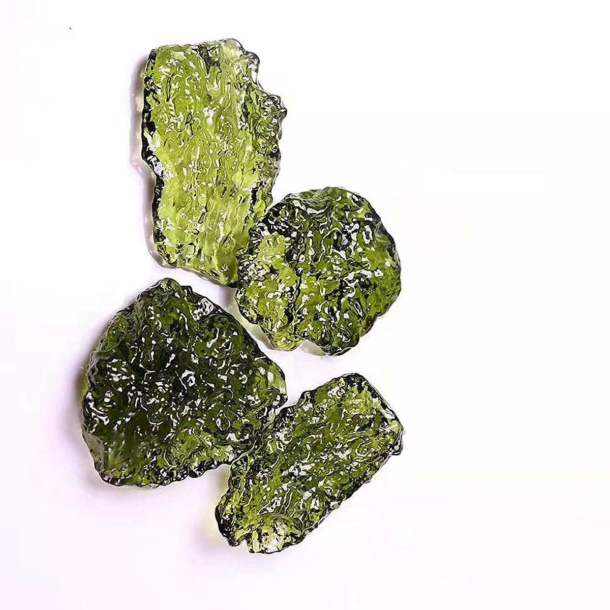 Green Natural Moldavite Meteorite Crystal Woman Man Pendant AAAA 25x15x8mm