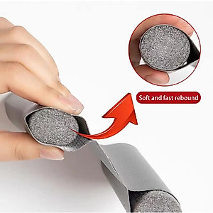 Twin Door Bottom Seal Strip Stopper,Under Door Draft Stoppers, 36 Inch Weatherstrip Under Door Draft Noise Blocker Black Gap Stoppers Noise Blocker Adjustable Door Sweeps Soundproof Strip (White)