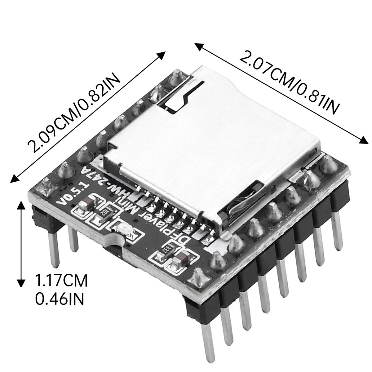 Aideepen 5PCS DFPlayer Mini Mp3 Player Board Module Voice Decode Board Support TF Micro SD Card U Disk Audio Music
