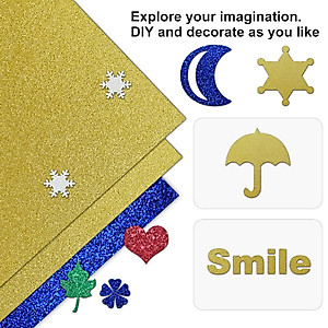 Rramorrra Gold Glitter Cardstock Paper 12" x 12" 15 Sheets 350gsm/130lb Heavyweight Premium Gold Sparkly Construction Paper for Cricut Machine, Halloween, DIY Projects, Party Decorations