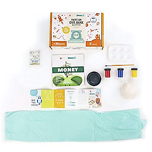 Fat Brain Toys Surprise Ride - Paint an Owl Bank Activity Kit - Craft Project, 5+