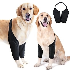Dog Elbow Protector for Front Leg Calluses, Dog Joint Recovery Sleeve for-PreventLicking, Adjustable Dog Elbow Pads Dog Leg Wound Care, Dog Knee Brace ProtectorPads for Canine Sprain Arthritis, XL