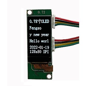 0.78 Inch OLED LCD Display Module Fsuoech 128x80 SPI Serial Port Driver SH1107 Software Ping-Pong Operation Scrolling Display for arduino microPython NodeMCU ESP8266 STM­