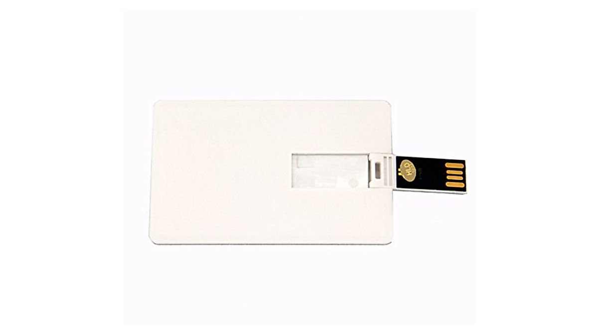 Buy 5 White 128GB Credit Card USB Flash Drives - Fast & Secure