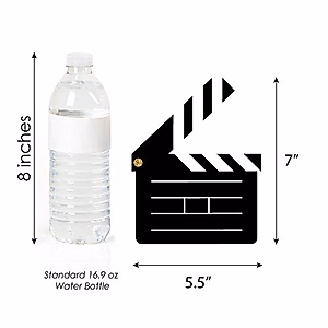 Big Dot of Happiness Red Carpet Hollywood - Clapboard, Movie Tickets and Film Reel Decorations DIY Movie Night Party Essentials - Set of 20