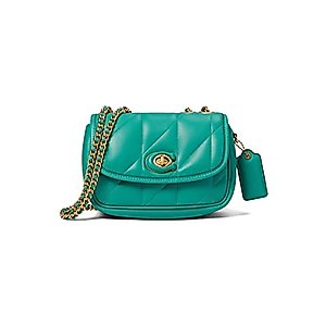 Coach Quilted Pillow Madison Shoulder Bag 18 Bright Green One Size
