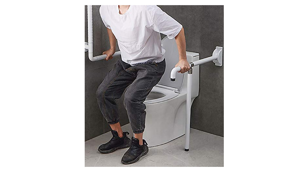 CRODY Folding Handicap Grab Bars - Space-Saving Bathroom Support