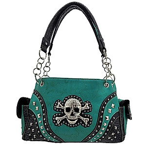 BHW SKULL WOMENS HANDBAGS SKULL WOMENS WALLET AND HANDBAGS (43-BLACK-BAG-ONY)