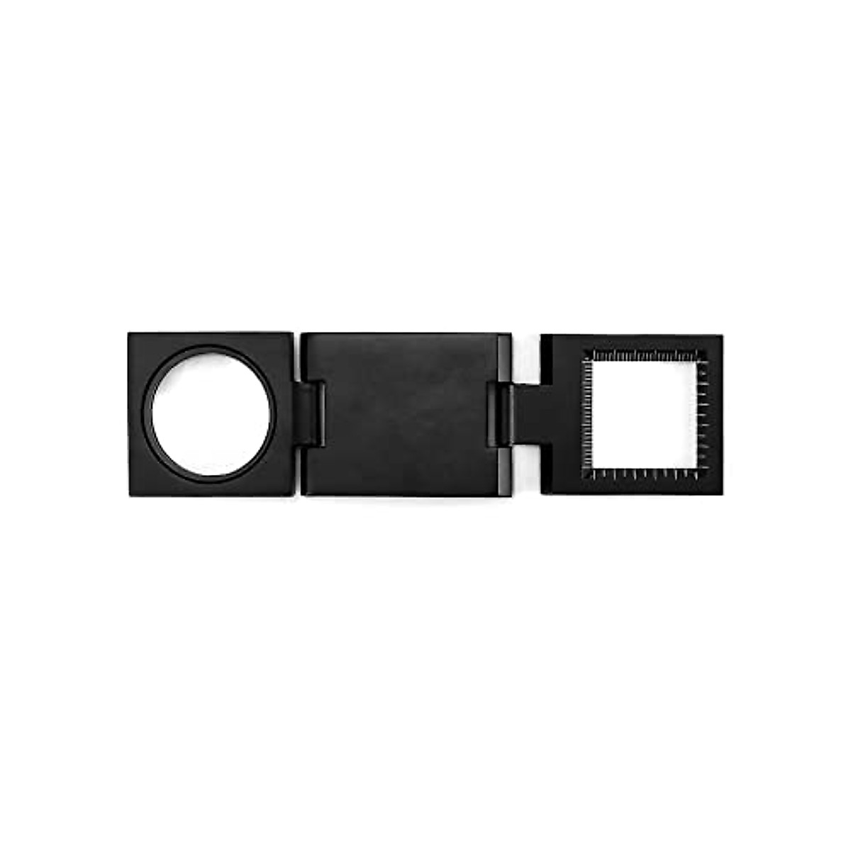 QWORK Three-Folding 10X Magnifier, 2 Pcs Zinc Alloy Magnifying Glass with Scale, for Textile Optical Jewelry Sewing Thread Collection Repair