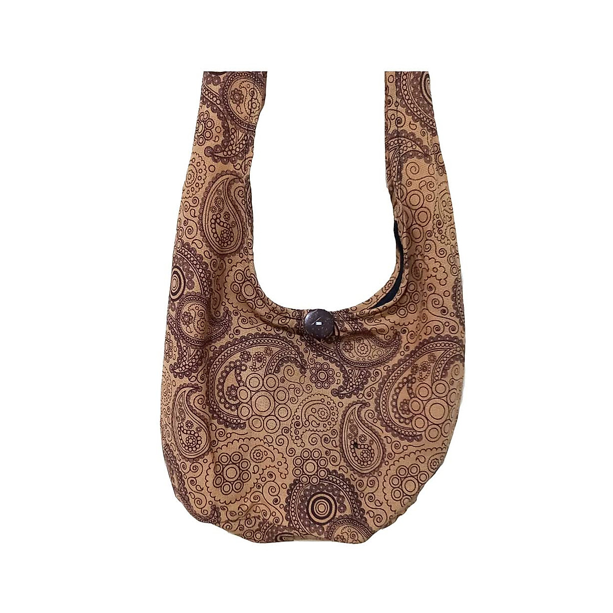 Lovely Creations's Hippie Boho New Elephant Crossbody Bohemian Gypsy Sling Shoulder Bag"Small" Size (D Brown)