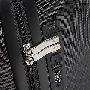 Vera Bradley Women's Hardside Underseat Rolling Suitcase Luggage, Black, One Size