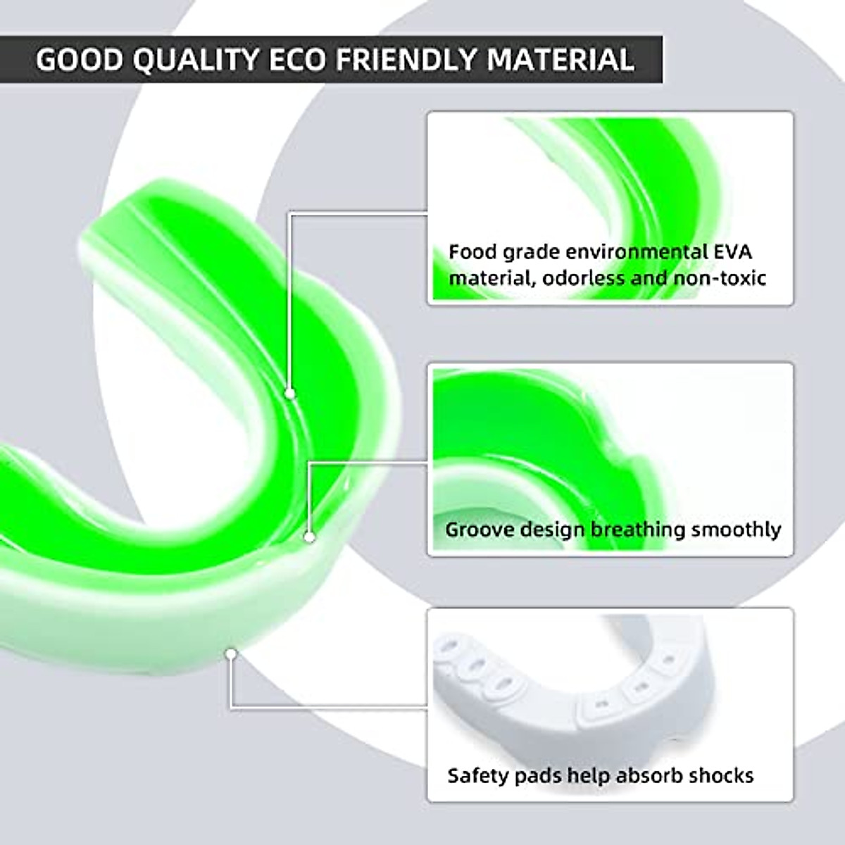 LPONJAR 5 Pack Kids Youth Mouth Guard for Sports, Child Teen Athletic Mouthguard with Case for Football Lacrosse Basketball Taekwondo Boxing MMA Rugby Karate Wrestling