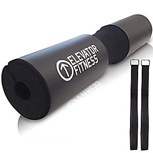 Squat Pad - Elevator Fitness™ - Barbell Pad For Squats, Lunges, And Hip Thrusts - Foam Sponge Pad - Provides Relief To Neck And Shoulders While Training (Single Unit)