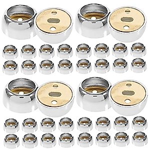 Alipis 40 Pcs Heavy Duty Brackets Heavy Duty Shower Curtain Rod Shower Curtain Holder Socket Holder Closet Rods Shower Curtain Rod Holder Shower Rod Holders for Wall Rod Bracket Silver