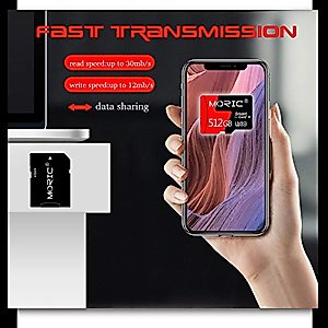 512GB High Speed Micro SD Card with Adapter Memory Card for Phone,Game Console,Dash Cam,Camcorder,Surveillance,Drones