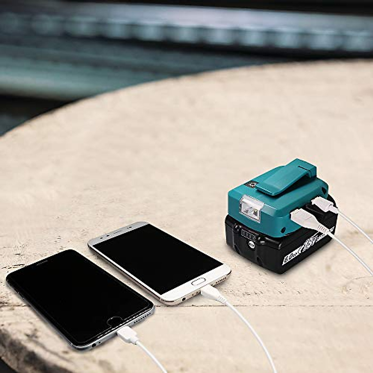 ERJER Replacement ADP05 Power Source, USB Charger Adapter for LXT Lithium-Ion 14.4V 18V, Fast Charging Converter with LED Light