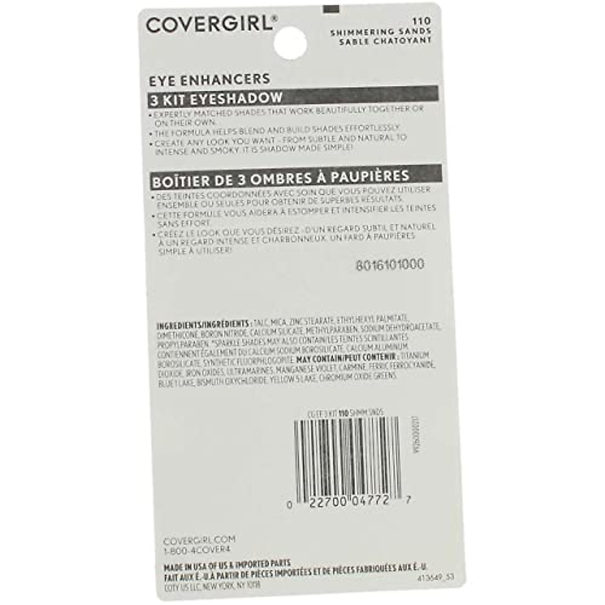 Covergirl Eye Enhancers Quick-Kit-Trio Shadow 110 Shimmering Sands, 0.14 Ounce