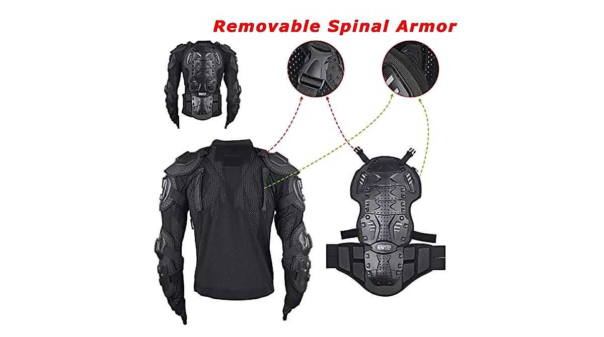 Motorcycle Body Armor Jacket for Men - Full Protection Gear