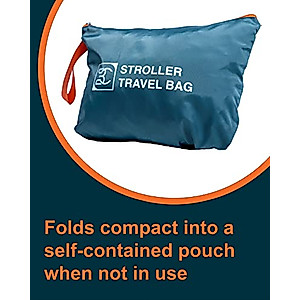 Extra Large - Heavy Duty Stroller Gate Check Bag | Waterproof | Compatible with: WONDERFOLD, BOB, VEER, JEEP WAGON, ETC. | Fits most car seats, stroller wagons, double and Jogging Strollers