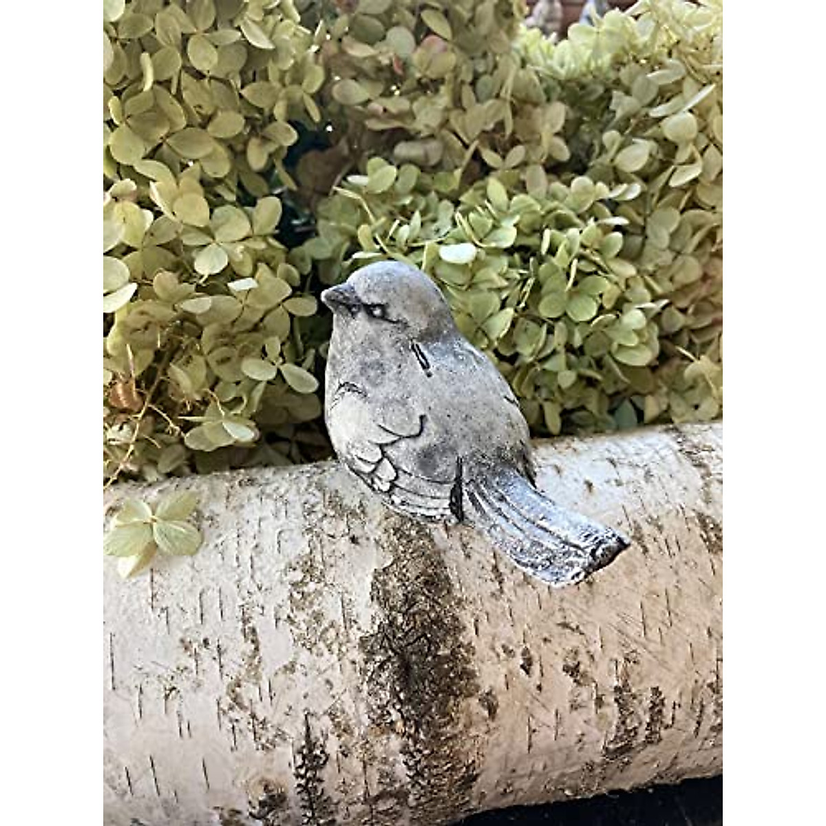 Outdoor Yard Decor, Fairy Garden Accessories, Housewarming Gift for Bird Lovers, Resin Stone Tabletop Figurines Set of 2