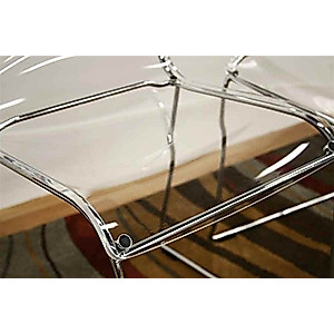 Baxton Studio Lino Transparent Clear Acrylic Dining Chair, Set of 2, Clear