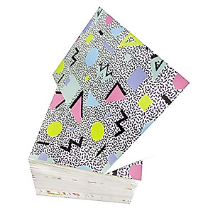 36 Pack All Occasion Assorted Blank Greeting Cards - 80's Retro Rainbow Designs - Blank Greeting Cards with Envelopes Included 4 x 6 Inches Thank You Cards, Birthday Cards, Graduations,Congratulations