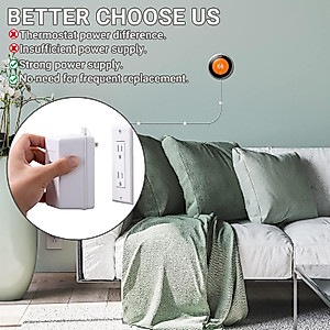 JAMHER 16.5 Volt Doorbell Transformer 16.5VAC 40VA 2424mA Plug in Transformer with PTC Fuse Compatible with Nest Ecobee Sensi and Honeywell Thermostat and All Versions of Ring Doorbell