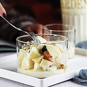 LUXU Glass Salad Bowl 46 oz,Fruit Bowl 29 oz Milk Bowl 15 oz,Set of 3 Glass Mixing Bowl All Purpose Round Serving Bowl Great for Serving Salad,Fruit,Popcorn, Dips,Condiments,Snack,Oatmeal and More