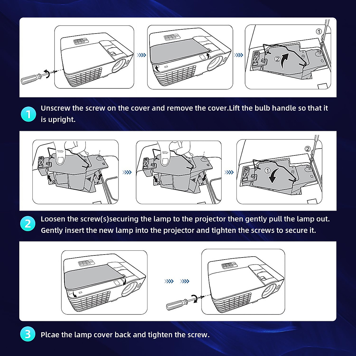 Gzwog 1026952/NP34LP/BL-FU260B/SP.72701GC01 Replacement Projector Lamp Bulb with Housing for SMARTBOARD U100 U100W NEC NP-U321Hi-TM NP-U321Hi-WK NP-U321H-WK/U322Hi OPTOMA EH319USTi EH320USTi X320USTi