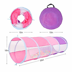 Play Tunnel for Toddlers 1-3, Tunnel for Kids to Craw Through Sensory Toys for 1 Year Old Boy Girl Babies Kids, Indoor Outdoor Great for Motor Function