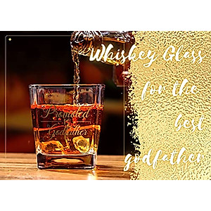 Onebttl Godparent Proposal Gift Set, 17oz Wine Glass & 8.5oz Whiskey Glass Set, Godmother and Godfather Gift, Ideal for Godparent Birthday, Proposal, Baptism
