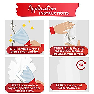 XFasten Drywall Repair Mesh Tape - 6-Inch X 90-Foot Mesh Tape for Drywall Repair, Fiberglass Drywall Patch Hole, Heavy Duty Wall Repair Mesh Spackle Tape, Wall Crack and Seam Repair Joint Tape