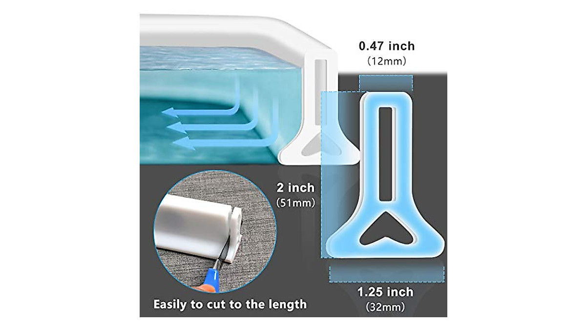 Collapsible Shower Threshold Water Dam - 67" Barrier