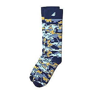 Fun Digital Camo Mens Dress Socks Colorful Digicamo Gift 3-Pack, Made in America