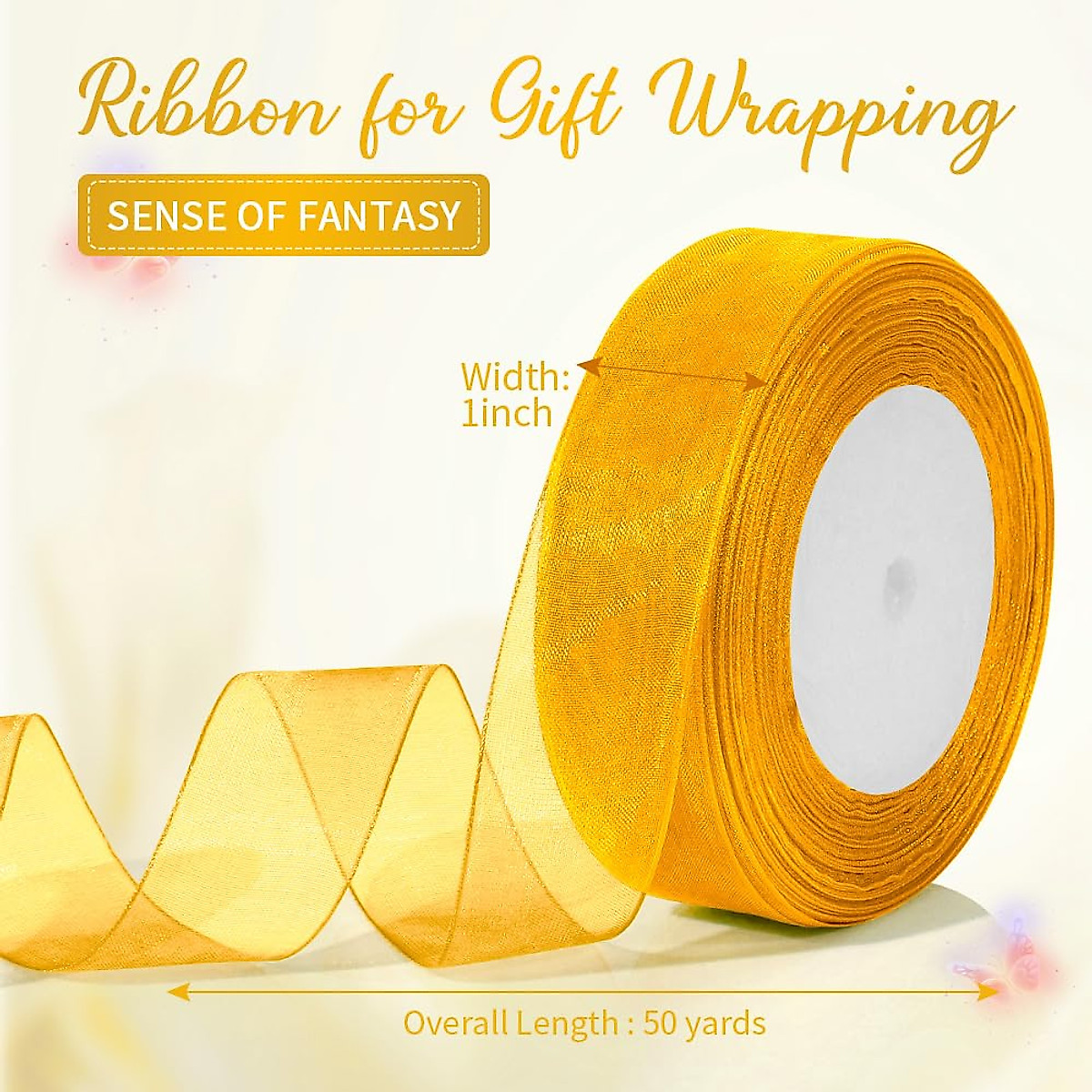 3PCS Halloween Ribbon for Gift Wrapping 1 Inch 150 Yards Halloween Decorations Sheer Wrapping Ribbon for Halloween Gifts Ribbons for Crafts Halloween Party Favors Thin Ribbon for Flower Bouquet