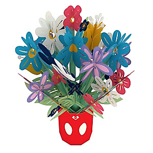 Lovepop Disney's Mickey Mouse Colorful Blooms Bouquet, Pop Up Bouquet, Pop Up Greeting Card, Disney Birthday Card