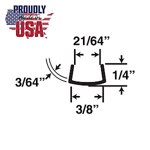 Outwater Plastics White 3/8'' Rigid PVC Plastic U-Channel/C-Channel 72 Inch Lengths (Pack of 10 Pieces, 60 feet Total)