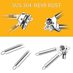 SODIAL Steel Can Opener Food-Safe with -in Opener,Can Opener Handheld