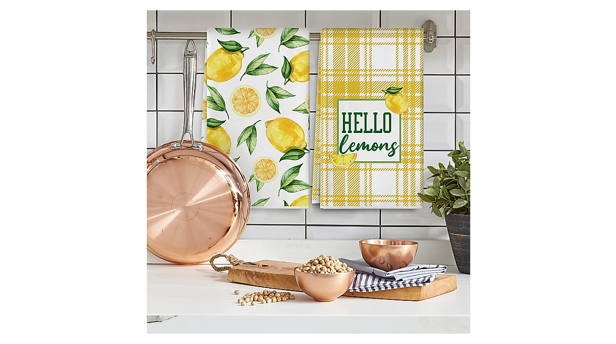 Lemon Kitchen Towels Set of 2 - AnyDesign
