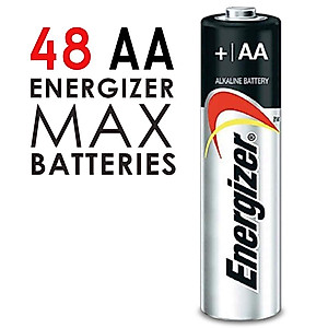 HeroFiber Energizer AA Batteries 48 Count, Multi Purpose Double A Battery Max Alkaline, Long Lasting, Leak Resistant, The Perfect Choice of Power for All AA Battery Operated Devices