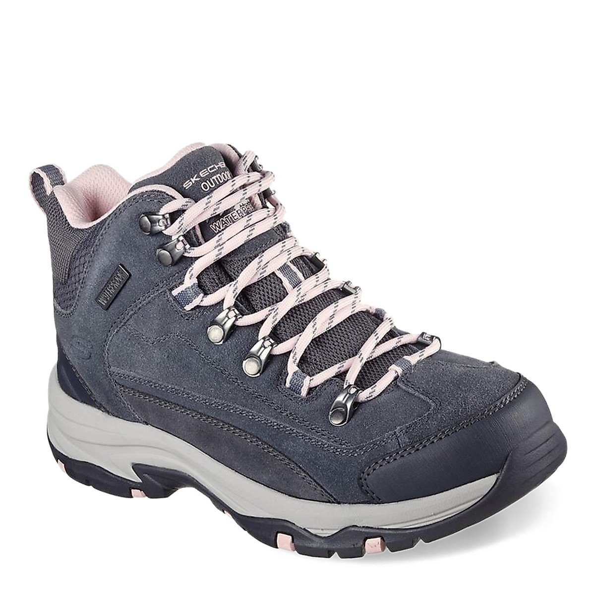 Skechers Women's, Relaxed Fit: Trego - Alpine Trail Hiking Boot Grey Pink 7.5 M