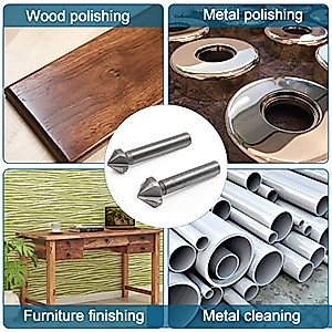 Aracombie 6 Pack 3 Flute 90 Degree Countersink Drill Bit Set, HSS Chamfering Tool Set Metric End Mill Cutter Bits, Deburring Chamfering Bit for Metal, Wood, Aluminum, Stainless Steel