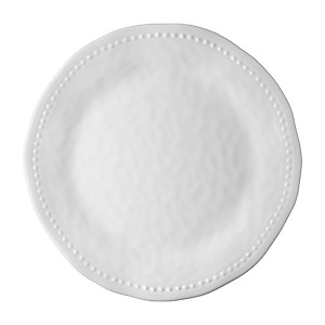 Supreme Housewares 12-Piece Melamine Dinnerware Set, Includes Dinner Plates, Salad Plates, Bowls, Service for 4. (Beaded)