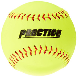 Practice Softball, Yellow, 11-inch, One Dozen