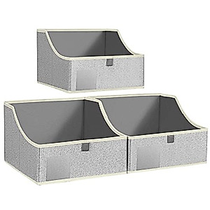 homsorout 3 packs small trapezoid storage bins, blended