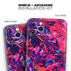 Design Skinz Blurred Abstract Flow V20 - DesignSkinz Protective Vinyl Decal Wrap Skin Cover Compatible with The Apple iPhone 5s/SE (2013-2019) (Full-Body, Screen Trim & Back Glass Skin)