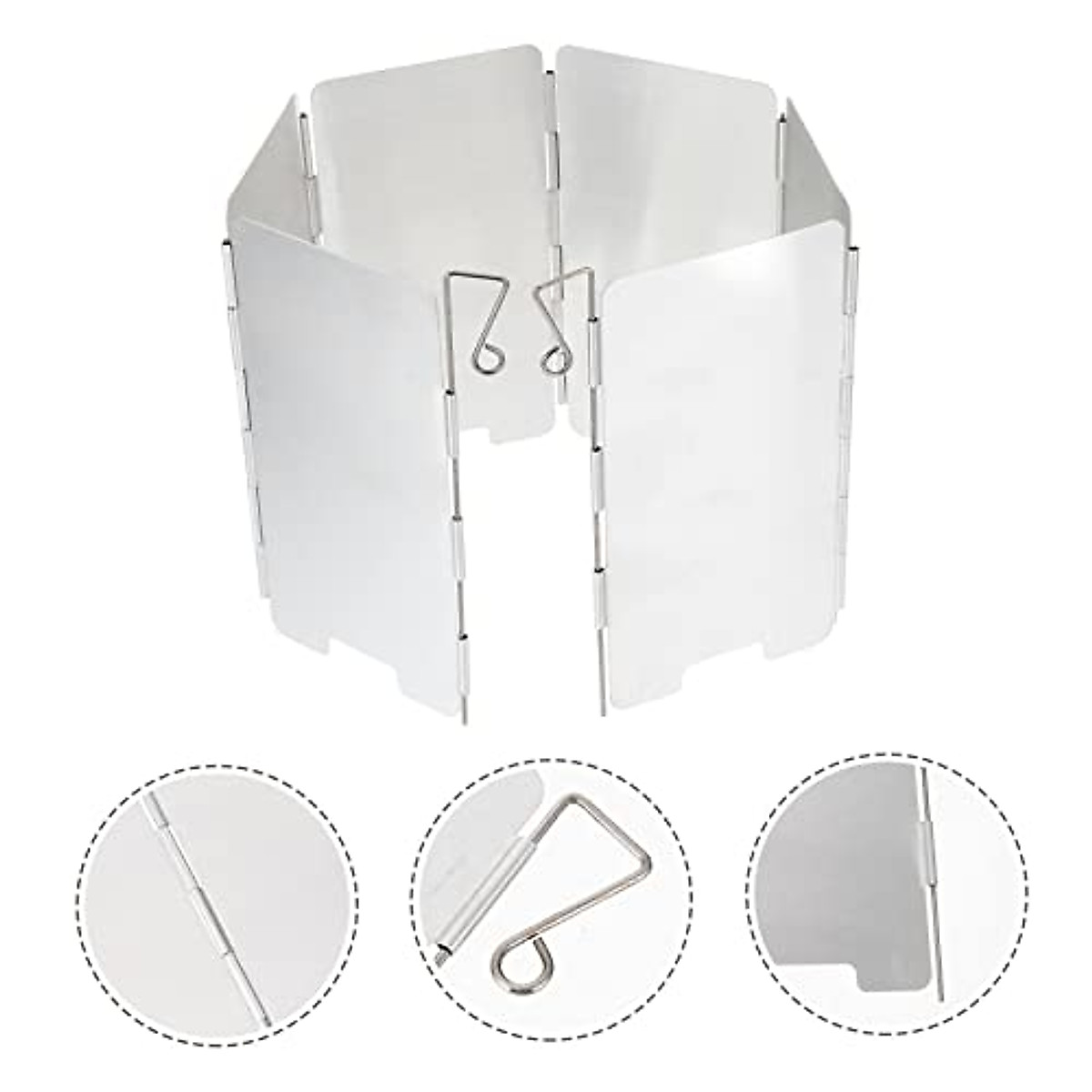 Mobestech 3 Sets Stove Windshield Bbq Grill Portable Bbq Grill Mini Portable Outdoor Gas Stove Outdoor Folding Windshield Outdoor Stove Windshield Portable Camping Stove Aluminum Alloy Light