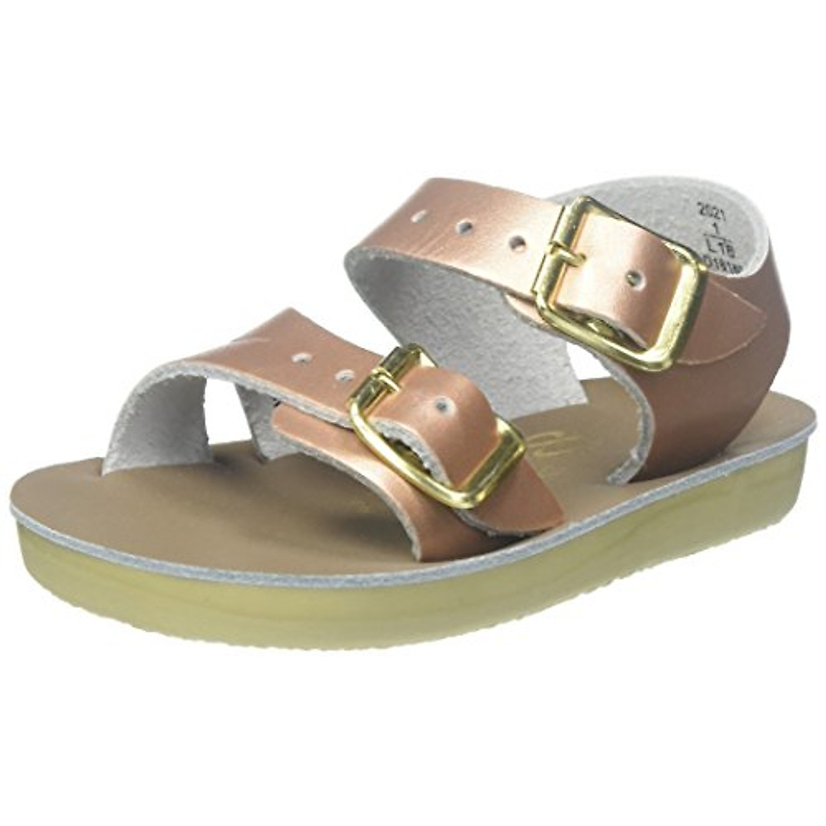 Saltwater by Hoy Baby-Girl's Sun-San Sea Wee-K Flat Sandal, Rose Gold, 2 M US Infant