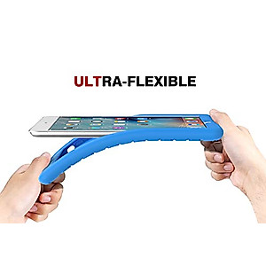 MoKo Case Fit iPad Mini 3/2/1- Light Weight Shock Proof Soft Silicone Back Cover [Kids Friendly] Fit iPad Mini 1 (2012), iPad Mini 2 (2013), iPad Mini 3 (2014), Blue