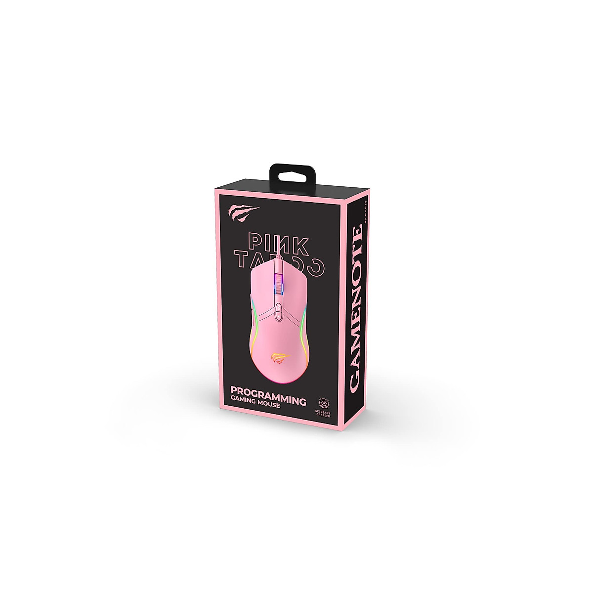 havit MS1026 Gaming Mouse RGB 1000-6400 DPI (Pink)